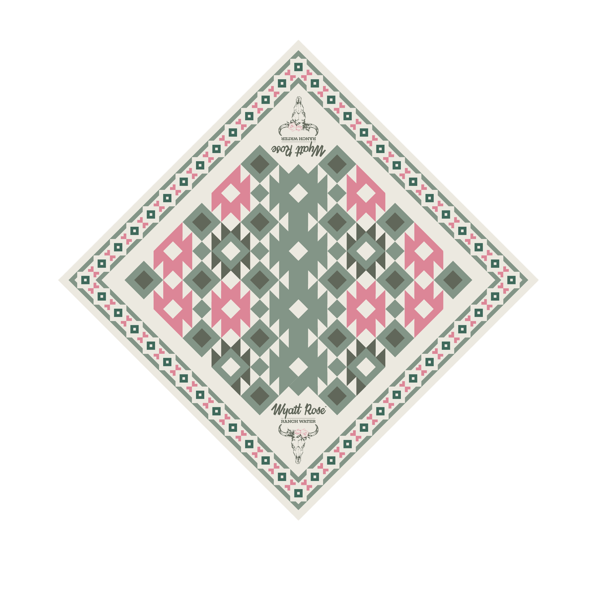Wyatt Rose Aztec Bandana Georgian Bay Spirit Co wyatt-rose-aztec-bandana-georgian-bay-spirit-co