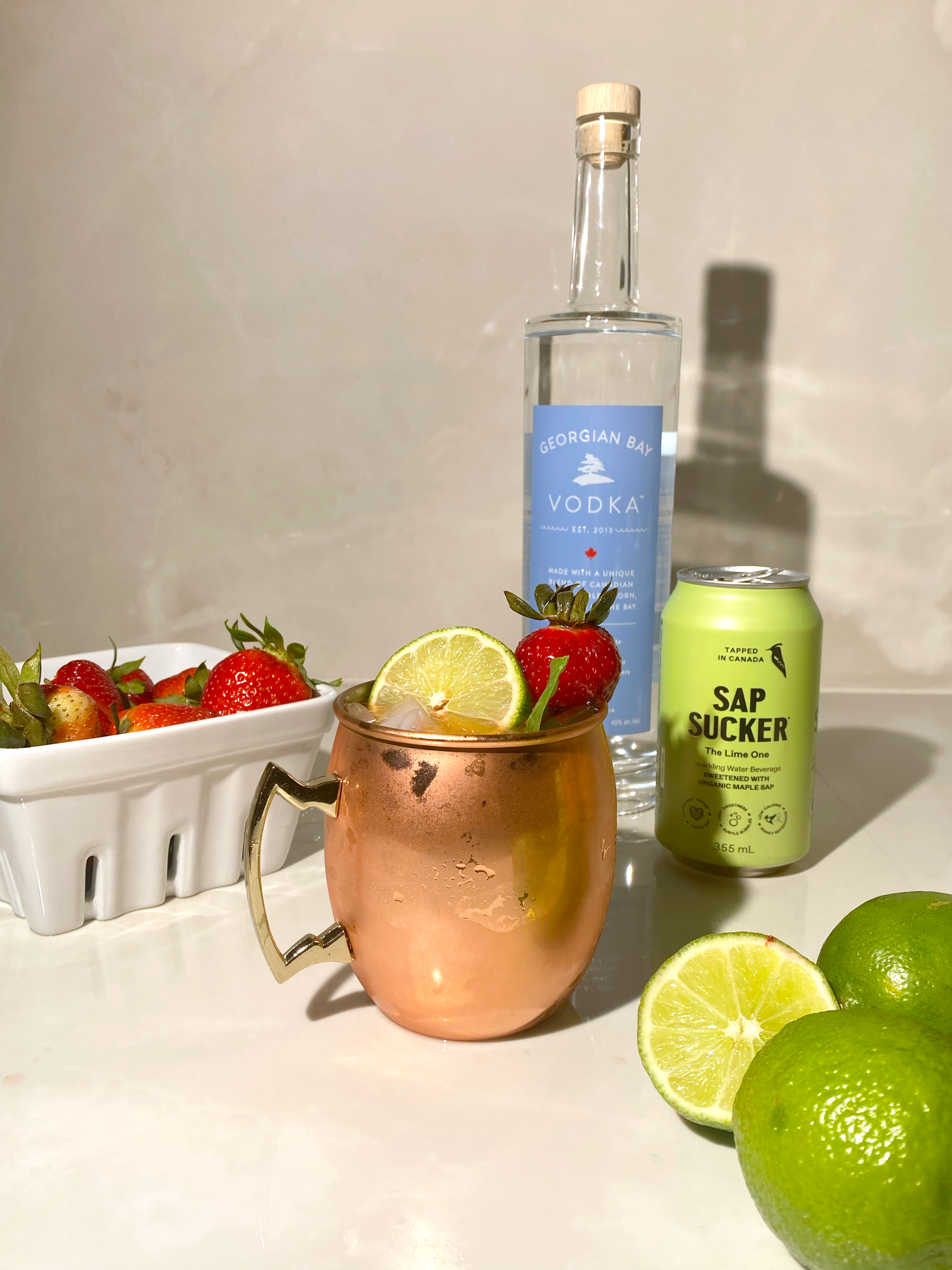 Strawberry Basil Mule Georgian Bay Spirit Co Strawberry Basil Mule Georgian Bay Spirit Co